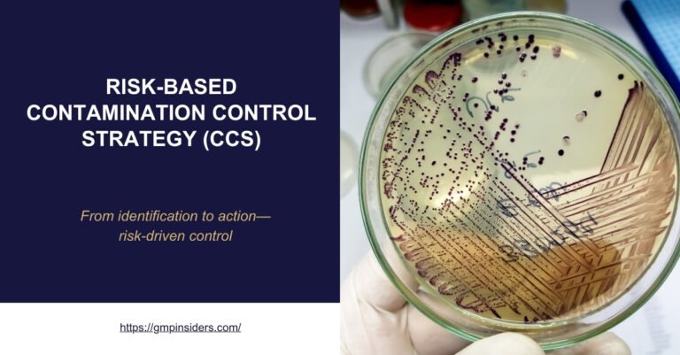 Risk-Based Contamination Control Strategy (CCS) | GMP Insiders