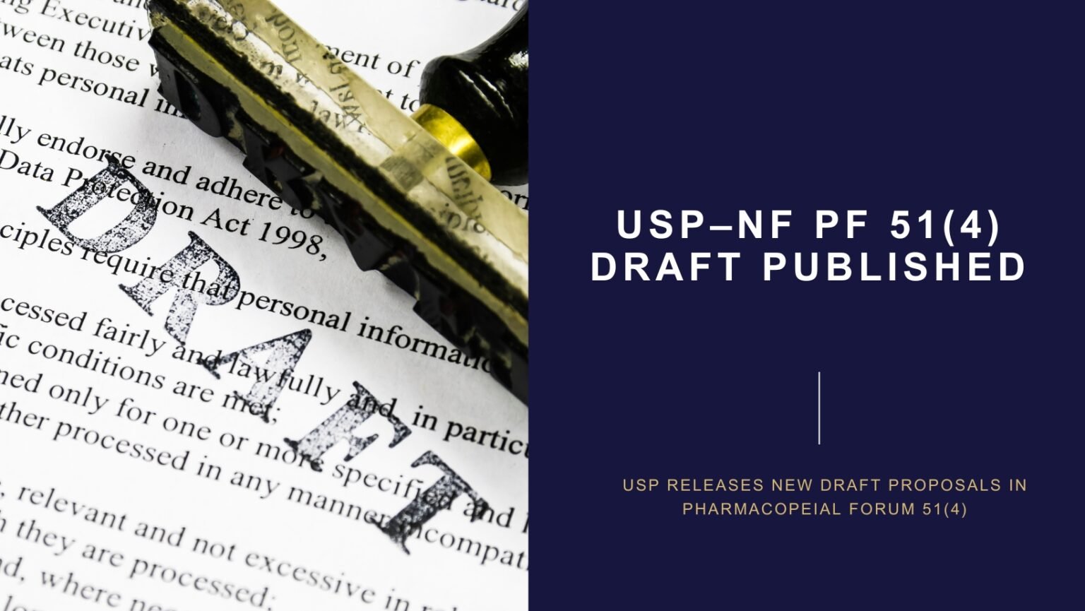 USP–NF PF 51(4) Draft Published | GMP Insiders