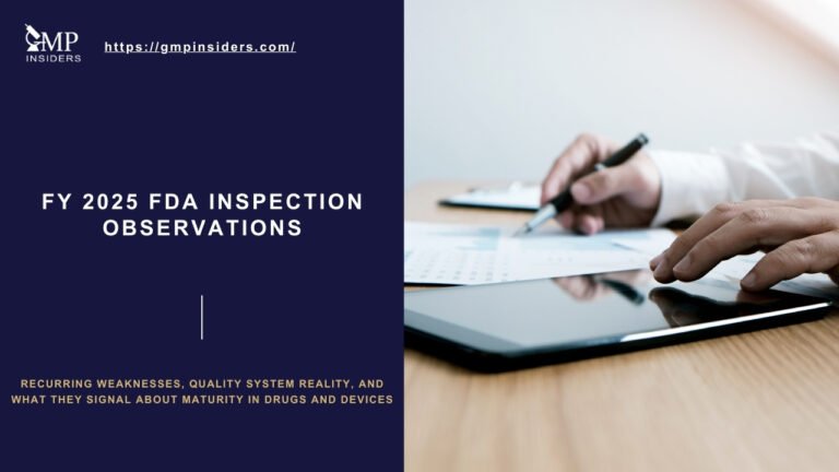 FY 2025 FDA Inspection Observations: Quality Maturity In Drug And ...